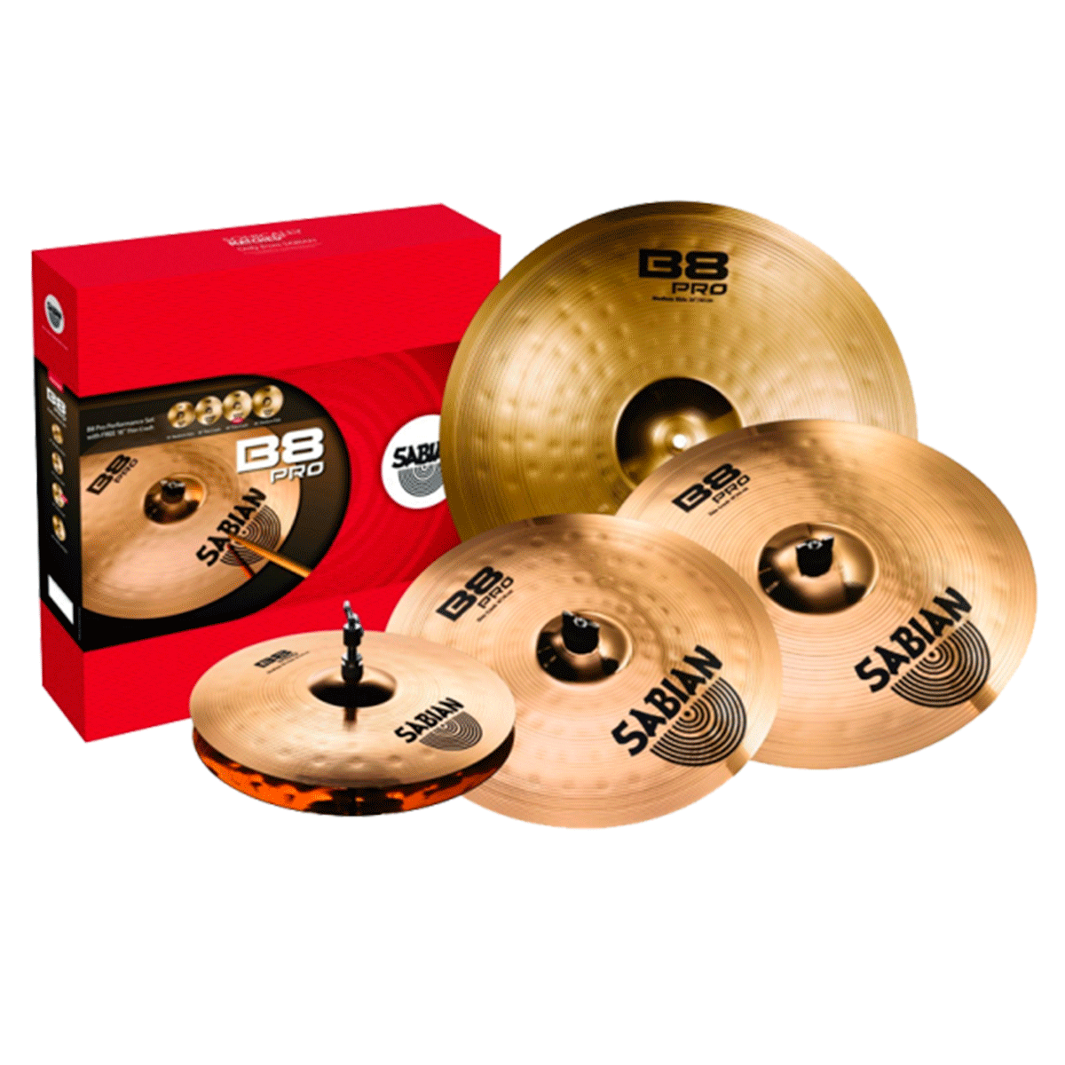 SABIAN B8 PRO Set de platillos SABIAN 14" HH, 16"C, 20"R - TECNOVA